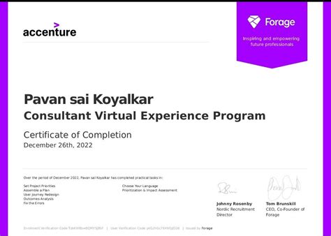 Pavan Sai Koyalkar On Linkedin Accentureindia Accenture Forage
