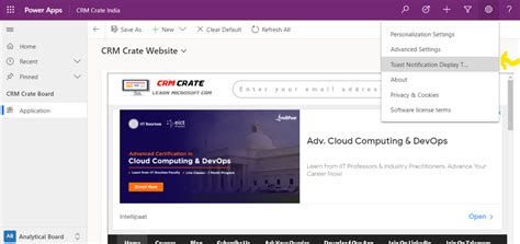 What Is Toast Notification Display Time In Dynamics CRM Crate