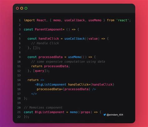 Arindam Chowdhury On Linkedin 📌 Do You Know How To Memoize A React Component Memoization Is A