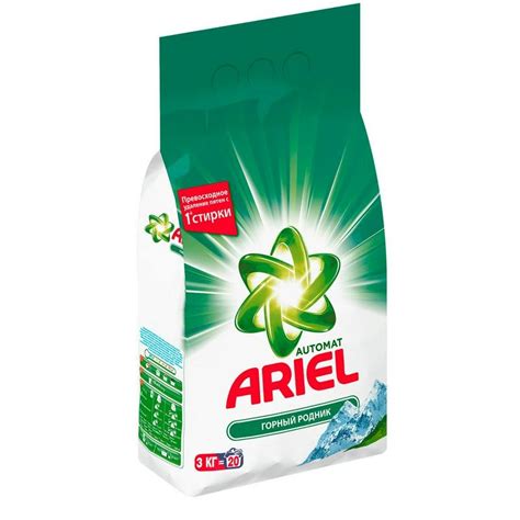 Стиральный порошок Ariel Горный родник 3кг 81684590 купить по лучшей цене в Алматы интернет