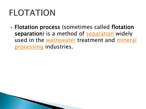 Flotation