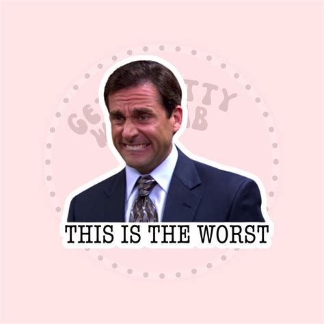 This Is The Worst Sticker Michael Scott The Office Sticker Etsy