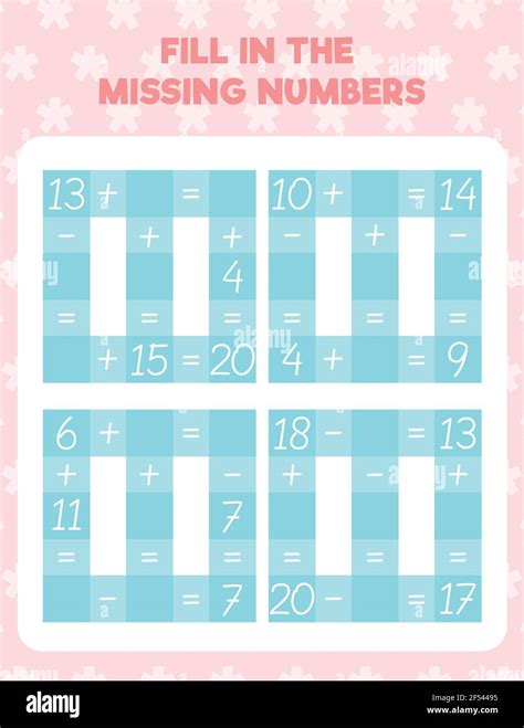 Math Worksheet Practice Print Page Fill In The Missing Numbers Count