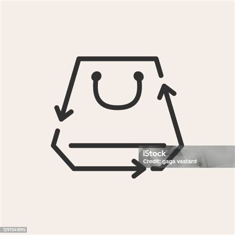 재활용 쇼핑백 엠블럼 라벨 힙스터 빈티지 벡터 아이콘 일러스트 쇼핑백에 대한 스톡 벡터 아트 및 기타 이미지 쇼핑백 아이콘