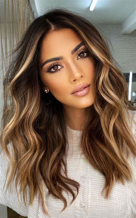 The 45 Prettiest Hair Colours For Winter Dark Choco With Honey And Caramel