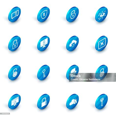 Set Shield With Keyhole Lock Eye Scan Safe Combination Lock Wheel Computer Monitor Screen And