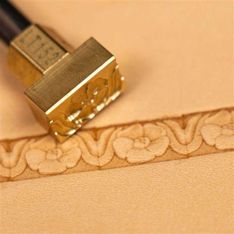 Lt152 Flower Leather Stamping Toolborder Strip Flower 16x12mm 58 X