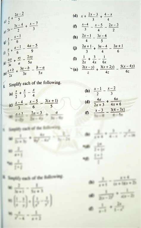 Solution Algebraic Manipulation Formulae Mathematics Practice Worksheets Library
