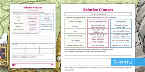 Relative Clauses KS2 Game Primary Resources Teacher Made