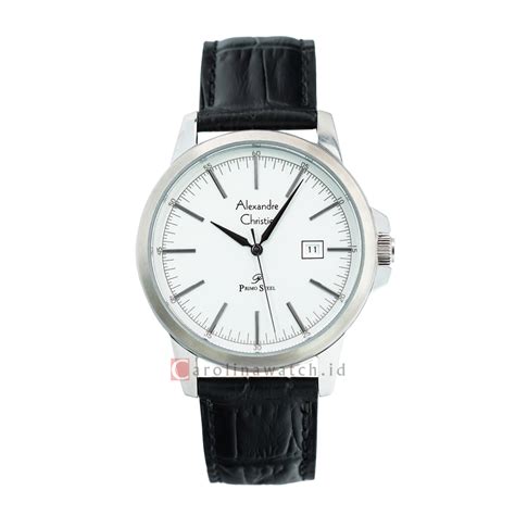 Jam Tangan Alexandre Christie Primo Steel Ac 1008 Mdlsssl Men White Di