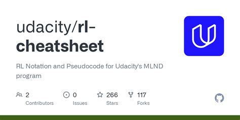 Github Udacityrl Cheatsheet Rl Notation And Pseudocode For Udacitys Mlnd Program