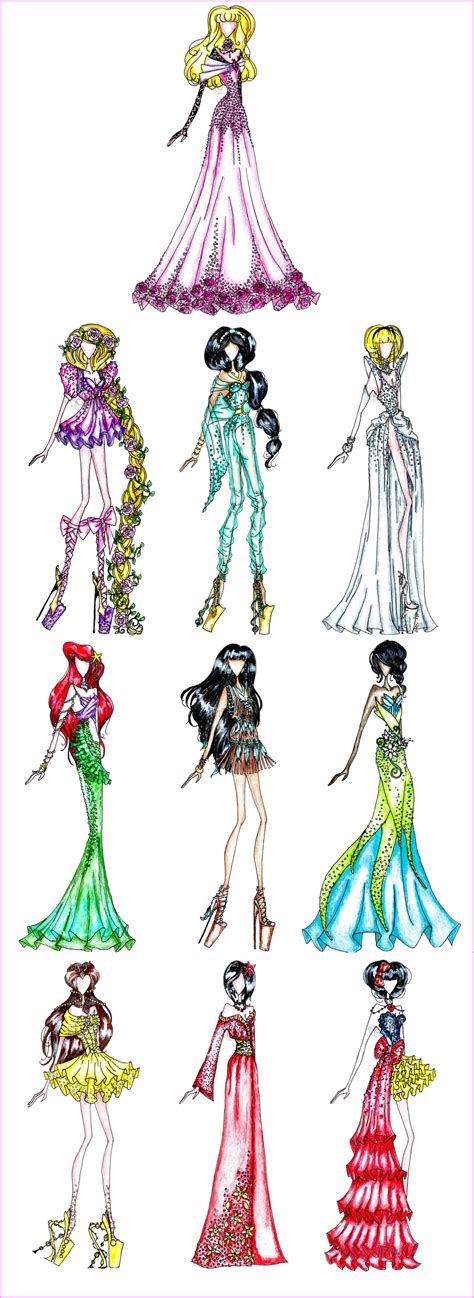 Updating The Princesses Disney Princess Fashion Disney Princess Art