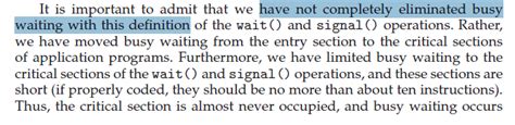 Operating System Concepts Busy Waiting Is Not Eliminated With