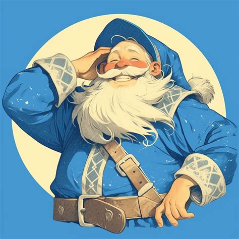 전통적 인 사가 이야기 의 옷 을 입은 아이슬란드 사람 프리미엄 벡터