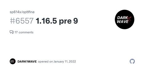 1165 Pre 9 · Issue 6557 · Sp614xoptifine · Github