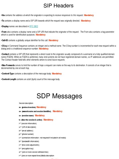 Sip Headers Pdf Session Initiation Protocol Application Layer