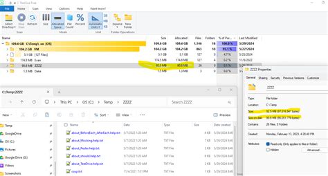 Mismatch Of Used Disk Space Unknown Files In Windirstat Help