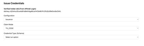 Sample Application With Credential Issuance Affinidi Documentation