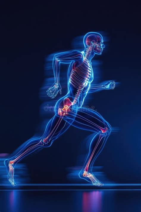 Detailed Anatomical Model Demonstrates Human Skeletal And Muscular Structures While Running In A