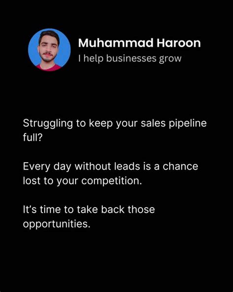 Muhammad Haroon On Linkedin Struggling To Keep Your Sales Pipeline Full Every Day Without New