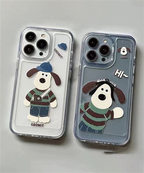 💝당일출고💝 아이폰 15 기종추가 귀여운 그로밋 케이스 캐릭터 폰케이스 커플케이스 우정케이스 인기 아이폰 14 투명케이스 에이블리