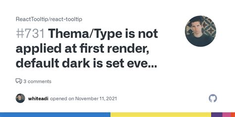 Thematype Is Not Applied At First Render Default Dark Is Set Even If The Type Prop Is Light
