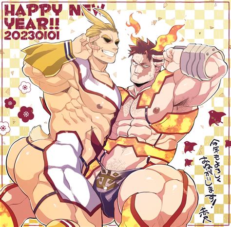 Rule 34 All Might Bara Endeavor My Hero Academia Enji Todoroki Gay Hairy Male Only Muscles