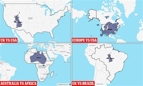 Fascinating Size Comparison Maps Reveal How Big Countries And