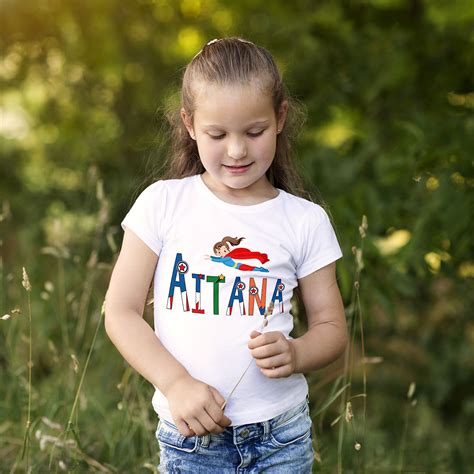 Camiseta Para Niña Personalizada Modelo Supergirl Regalos Guays