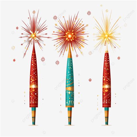 Diwali Festival Fire Crackers Or Rockets Vector Illustration Diwali Lights Diwali Crackers