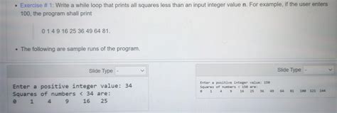 solved exercise 1 write a while loop that prints all