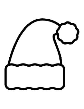 Coloring Page Santa Hat