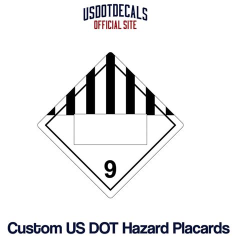 Hazard Class 9 Blank Placard Usdot Decals