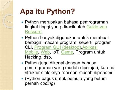 1 Pengenalan Python Ppt