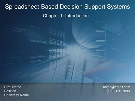 Ppt Spreadsheet Based Decision Support Systems Powerpoint Presentation Id1815334
