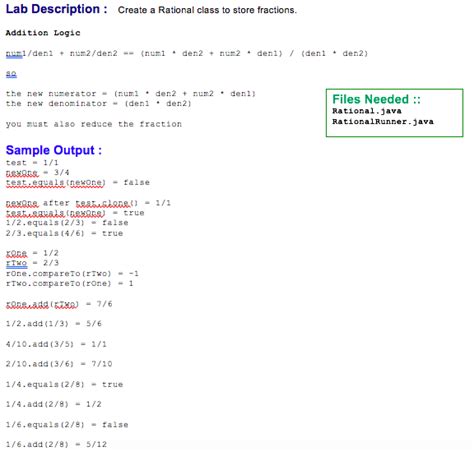 Solved Lab Description Create A Rational Class To Store