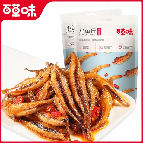 百草味香辣小鱼仔105g鱼干毛毛鱼海鲜即食湖南特产小吃休闲零食虎窝淘