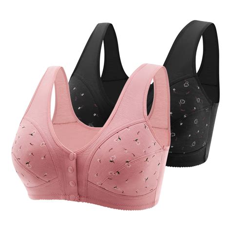 Com1950s Bras For Women 2pc Women Sexy Middle Aged And Elderly Printed