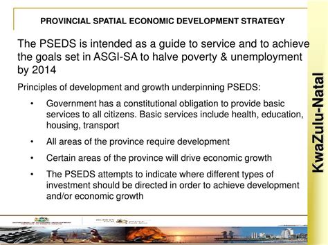 Ppt Provincial Spatial Economic Development Strategy Pseds