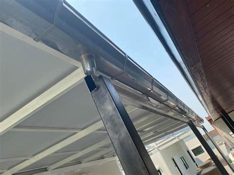 รางน้ำสแตนเลสเกรด 304 ขนาด 5 ช่างวสันต์ รางน้ำฝน