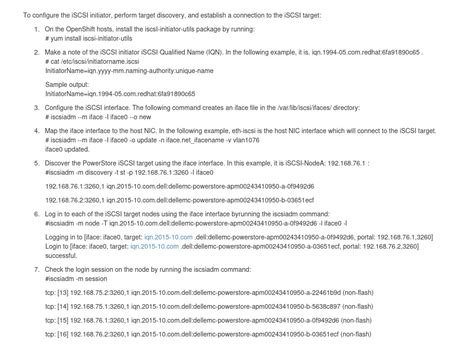 Configure The Iscsi Initiator Red Hat Openshift 4 16 And Mongodb Deployment On Dell Powerstore