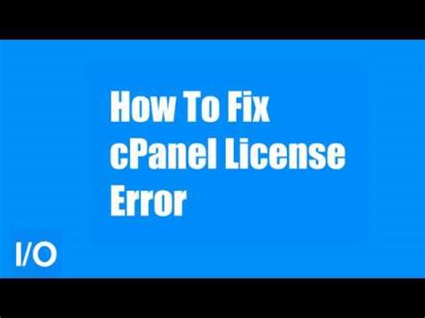 Cách khắc phục Invalid cPanel License Error khi IP thực tế được cấp phép Thuê máy chủ ảo VPS
