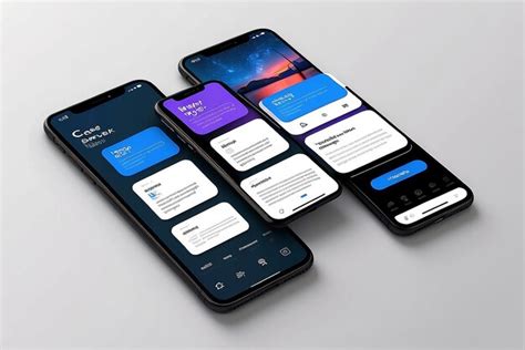 Smartphone App Interface And Social Post Presentation Mockup Isolated Premium Ai Generated Image