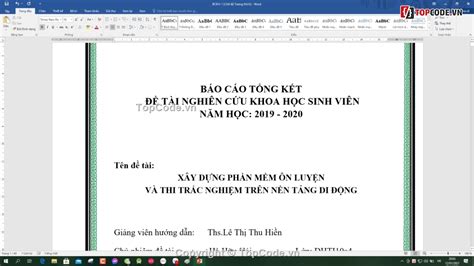 Phần Mềm Thi Và Luyện Thi Trắc Nghiệm Online Full Code Báo Cáo Word Và Slide Powerpoint