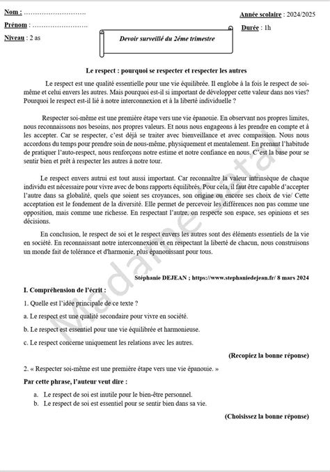 Prof De Français Pes Devoir 2as Plaidoyer 🎓📔