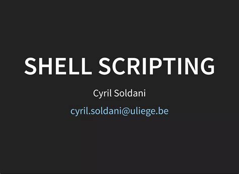 Shell Scripting Ppt