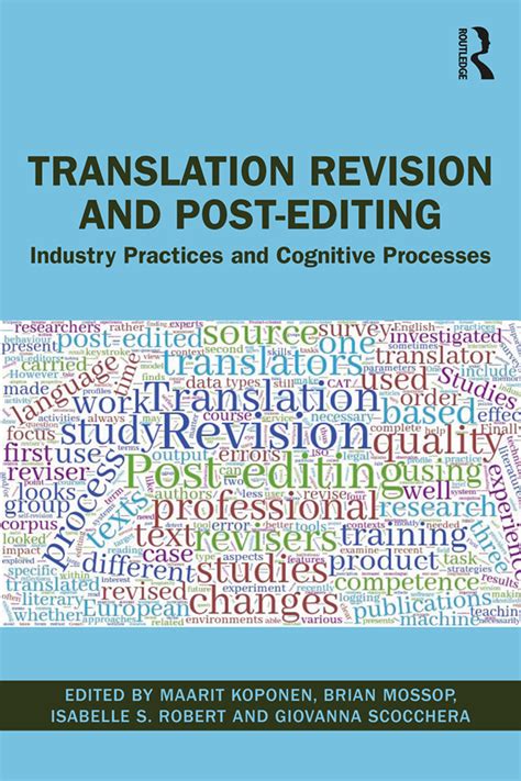 Translation Revision And Post Editing Taylor And Francis Group