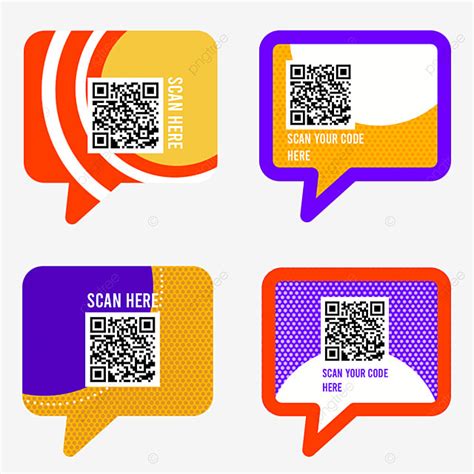 Qr Code Label PNG Picture Bright Color Nuance Qr Code Label Design Pixel Scanning Technology