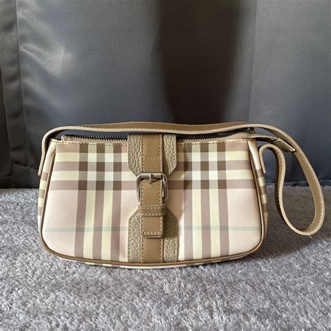 Burberry Pink Nova Check Pochette On Carousell