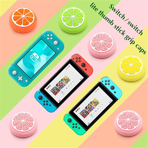 Nintendo Switch Analog Caps Joy Con Button Protect Case Thum Grip Cover With Fruit Design For Ns